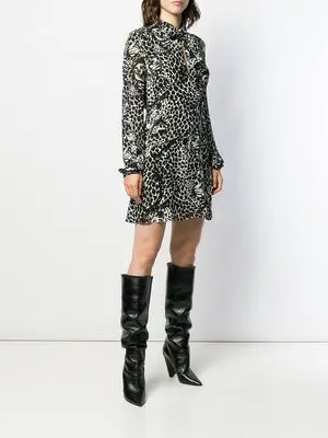 Saint Laurent Graphic Print Shirt Dress