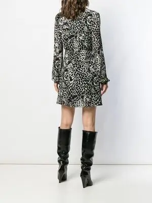 Saint Laurent Graphic Print Shirt Dress