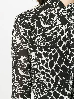 Saint Laurent Graphic Print Shirt Dress