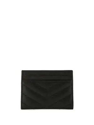 Saint Laurent Cassandre Matelassé Cardholder - Black