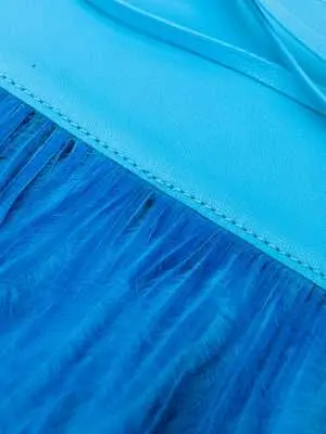 Attico Feather-embellished Tie Belt