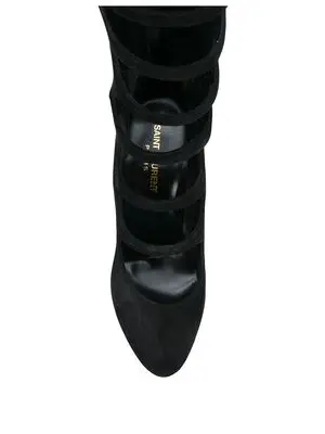 Saint Laurent Cut-out Detail Knee Length Boots
