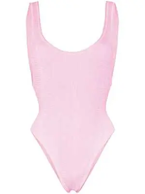 REINA OLGA Ruby Crinkle-effect Swimsuit