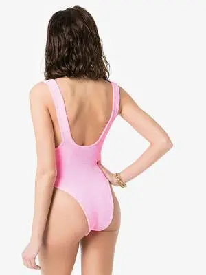 REINA OLGA Ruby Crinkle-effect Swimsuit