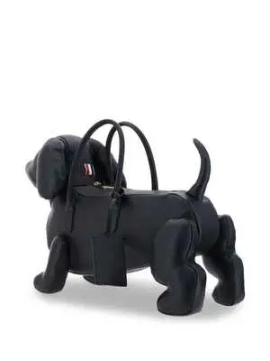 Thom Browne Hector Pebbled Leather Tote Bag - Black
