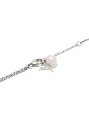 Yoko London Freshwater Pearl And Diamond Choker Necklace - Silver