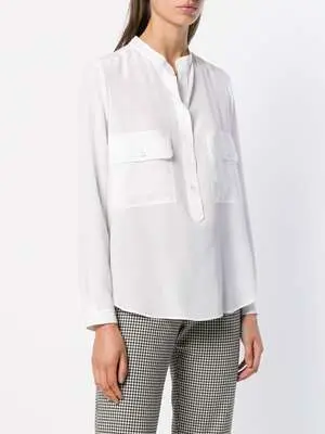 Stella McCartney Collarless Silk Shirt