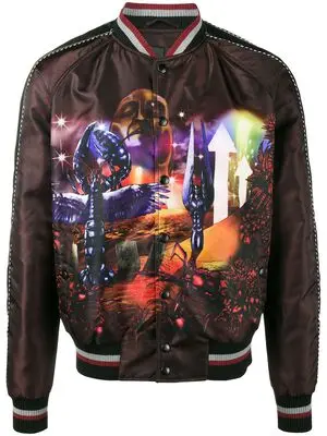 LANVIN Planet Scene" Graphic Print Bomber Jacket