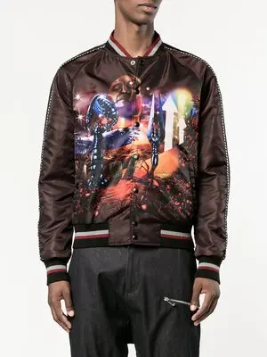 LANVIN Planet Scene" Graphic Print Bomber Jacket