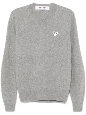Play Comme Des Garcon V-neck Pullover