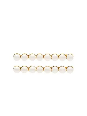 JENNIFER BEHR Gracie Pearl Hair Slides - White