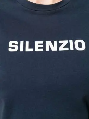 Aspesi Silenzio Print T-shirt - Blue