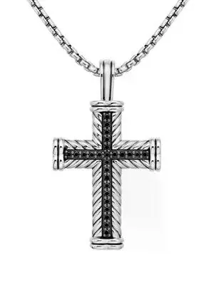 David Yurman Chevron Cross Pendant - Silver
