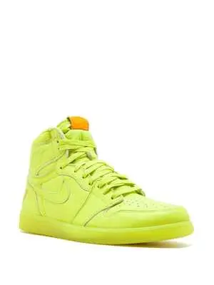 JORDAN Air 1 Retro Hi G8rd Cyber Sneakers - Yellow