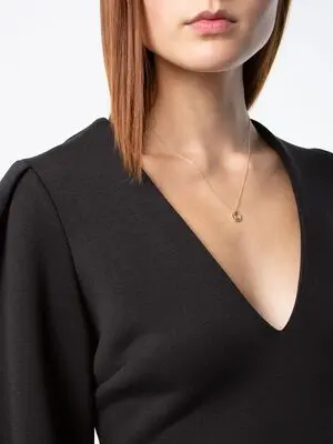 David Yurman 18kt Yellow M Initial Diamond Necklace - Gold