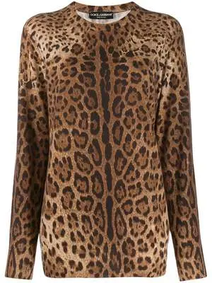 Dolce & Gabbana Leopard-print Cashmere Jumper