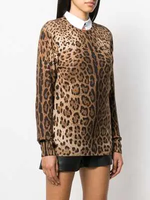 Dolce & Gabbana Leopard-print Cashmere Jumper