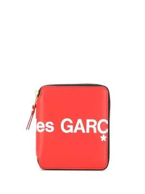 Comme Des Garçons Logo Zipped Wallet - Red