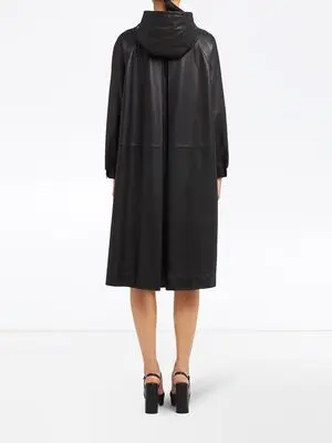 Prada Leather Oversized Trench Coat