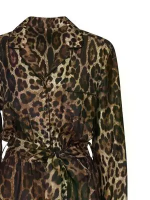 Dolce & Gabbana Leopard-print Silk Jumpsuit