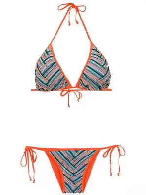 AMIR SLAMA Graphic-print Two-piece Bikini - Yellow