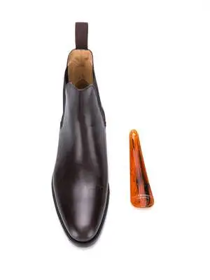 SCAROSSO Calf Leather Chelsea Boots - Brown