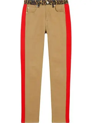 BURBERRY Burberry Leopard Print Detail Skinny-Fit Jeans