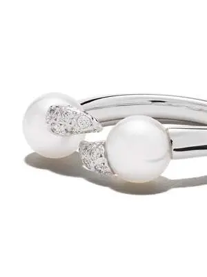 TASAKI 18kt Diamond And Pearl Ring - Silver