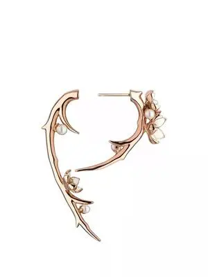 SHAUN LEANE Cherry Blossom Diamond And Pearl Earrings