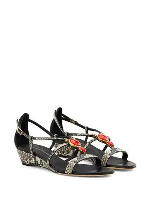 GIUSEPPE ZANOTTI 30mm Adelaide Python-print Sandals