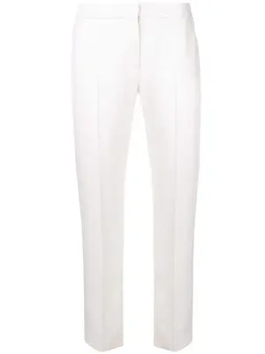 Alexander McQueen Cropped Tailored Trousers White