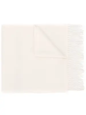 N.peal Woven Cashmere Scarf - White