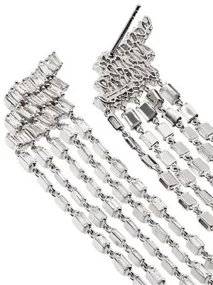 SUZANNE KALAN 18kt Fireworks Diamond Fringe Drop Earrings - Silver