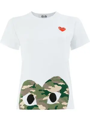 Play Comme Des Garcon Embroidered T-shirts For Women