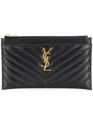 Saint Laurent Monogram Matelassé Quilted Clutch