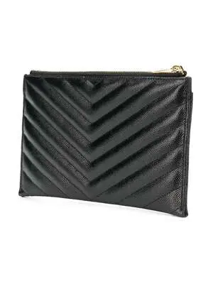 Saint Laurent Monogram Matelassé Quilted Clutch
