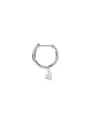 ANITA KO 18kt Diamond Hoop Earring - Silver