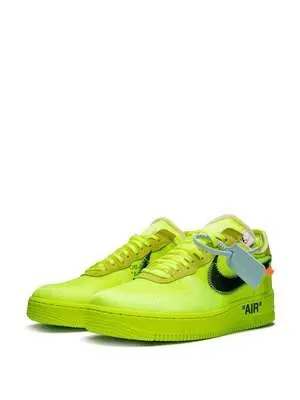 Nike X Off White The : Air Force 1 Low Volt Sneakers - Green