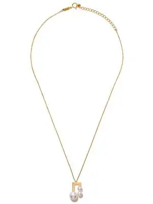 TASAKI 18kt Yellow Akoya Pearl Pendant Necklace - Gold
