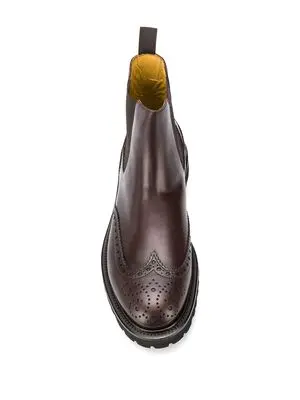 SCAROSSO Leather Ankle Boots
