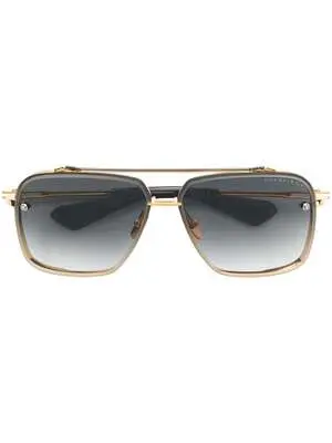 Dita Oversized Geometric Sunglasses - Gold