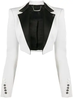 Philipp Plein Cropped Tuxedo Bolero Jacket