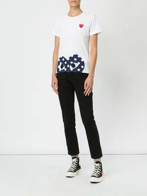 Play Comme Des Garcon Heart Print T-shirt