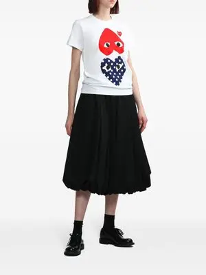 Play Comme Des Garcon Logo-print Cotton T-shirt - White