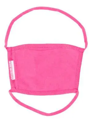 Off-White Striped Print Face Mask - Pink