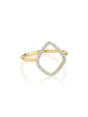 Monica Vinader Riva Diamond Hoop Ring - Gold