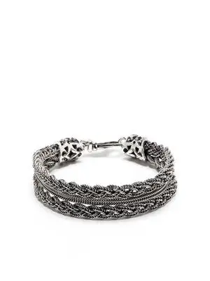 Emanuele Bicocchi Braided Chain Bracelet - Silver