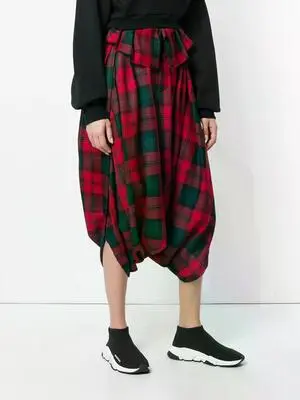Comme Des Garçons Tartan Drop-crotch Trousers