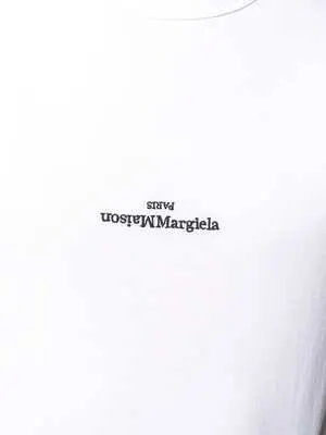 MAISON MARGIELA Distorted-logo Cotton T-shirt - White