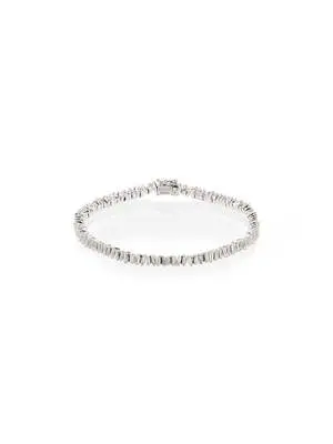 SUZANNE KALAN 18kt White Gold Diamond Mini Tennis Bracelet - Silver